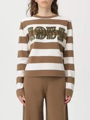 Max Mara Striped Virgin Wool Pullover - Brown