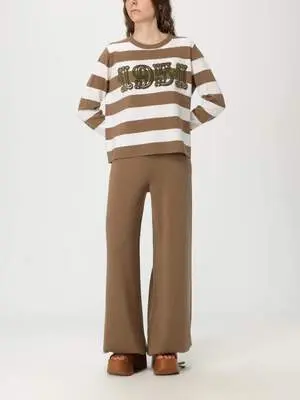 Max Mara Striped Virgin Wool Pullover - Brown