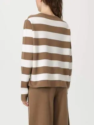 Max Mara Striped Virgin Wool Pullover - Brown