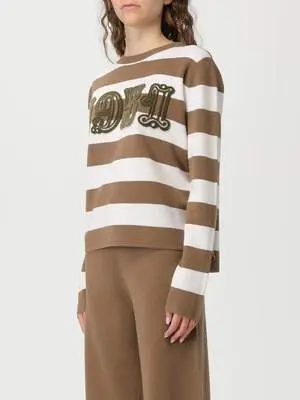 Max Mara Striped Virgin Wool Pullover - Brown