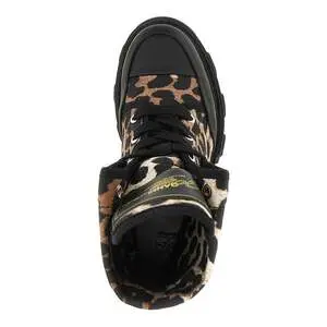 GANNI Leopard-printed Denim Boots - Multicolor