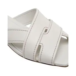 TOD'S Leather Sandals - White