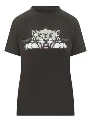 Kenzo Tiger Print T-shirt - Black