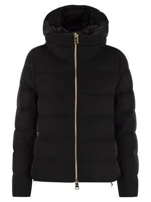Herno Resort Silk And Cashmere Down Jacket - Black
