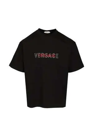 Versace T-shirt With Embroidered Logo