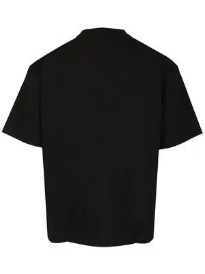 Versace T-shirt With Embroidered Logo - Black