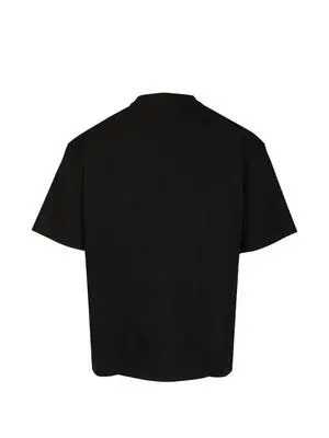 Versace T-shirt With Embroidered Logo - Black