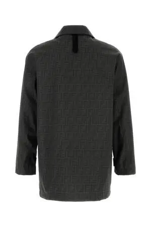 Fendi Embroidered Canvas Coat