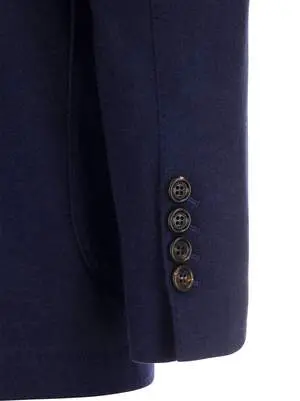 Brunello Cucinelli Cashmere Jersey Blazer With Patch Pockets