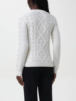Max Mara Embellished Wool Pullover - Cream