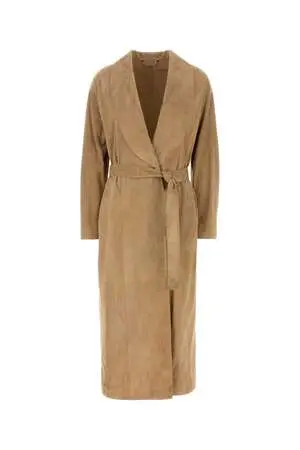 Fendi Camel Suede Coat - Brown