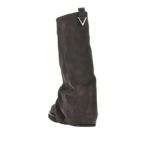 Attico Robin' Suede Leather Boots - Gray