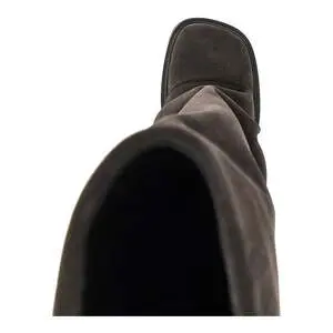 Attico Robin' Suede Leather Boots - Gray