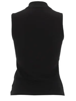 DIESEL® Mock Neck Sleeveless Top - Black