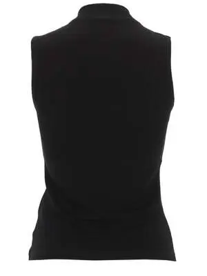 DIESEL® Mock Neck Sleeveless Top - Black