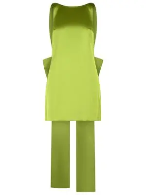 SELF-PORTRAIT Amibo Mini 'bow' In Polyester - Green