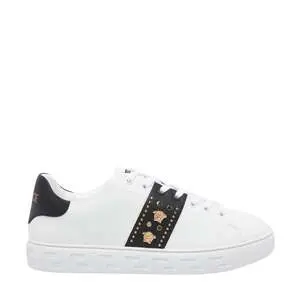 Versace Decorated Greca Sneakers - White