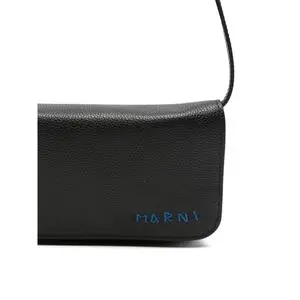 Marni Grained Leather Messenger Bag