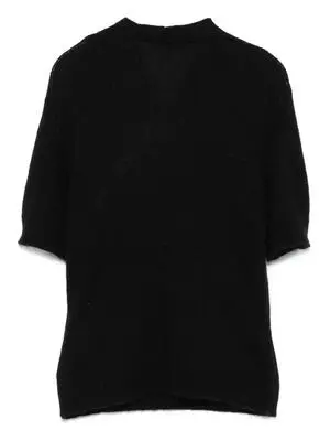 Balmain Embossed Button Knit Top