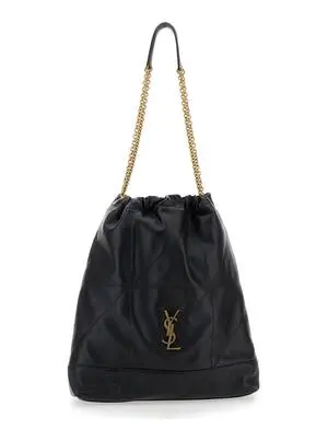 Saint Laurent Gold Tone Bucket Bags