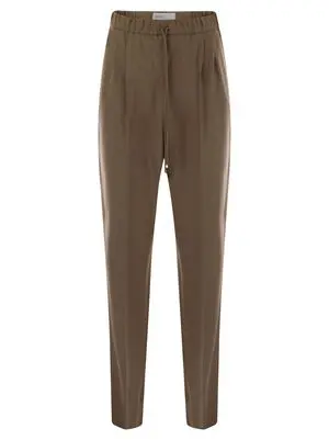 Max Mara Gatti Cashmere Drawstring Trousers - Brown