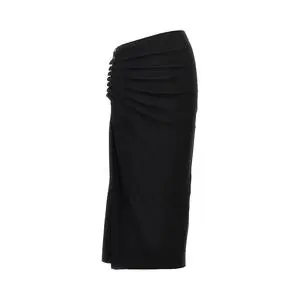 Rabanne Gathered Midi Skirt