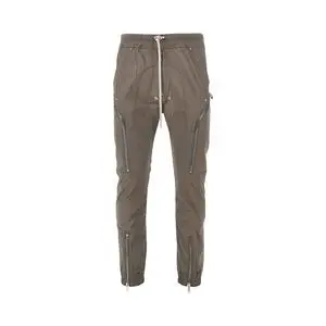 Rick Owens Stretch Cotton 'heizer' Cargo Pants - Gray
