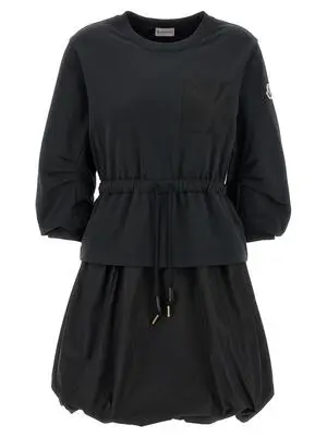 Moncler Two-material Dress - Black