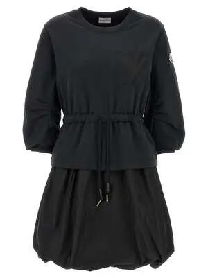 Moncler Two-material Dress - Black