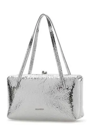 JIL SANDER Nappa Leather Goji Pillow Shoulder Bag - Silver