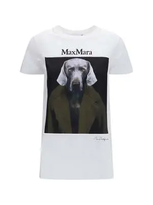Max Mara Graphic Print T-shirt - White