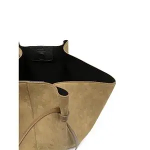 Yuzefi Suede Paneled Shoulder Bag - Green