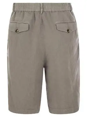Brunello Cucinelli Linen Bermuda Shorts - Yellow