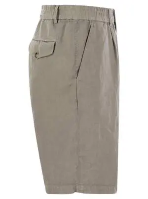 Brunello Cucinelli Linen Bermuda Shorts - Yellow