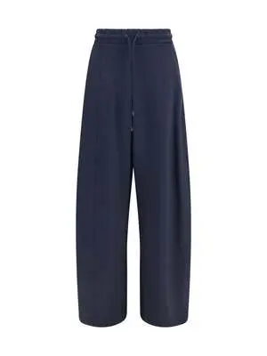 Max Mara Olmo Technical Cotton Jersey Pants - Blue