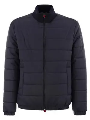 Kiton Technical Fabric Bomber Jacket - Blue