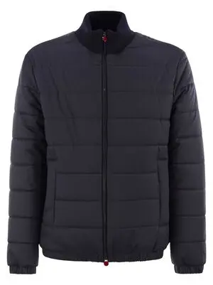 Kiton Technical Fabric Bomber Jacket - Blue