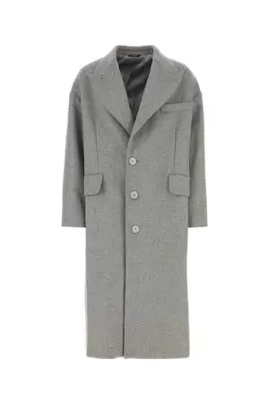 Dolce & Gabbana Grey Wool Blend Coat - Gray