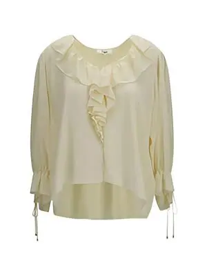 Chloé Long-sleeved Silk Shirt - White