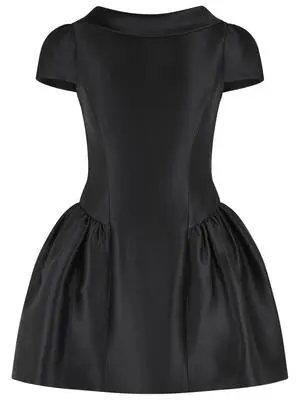 SELF-PORTRAIT Polyester Taffeta Mini Dress - Black