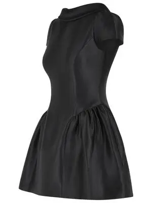SELF-PORTRAIT Polyester Taffeta Mini Dress - Black