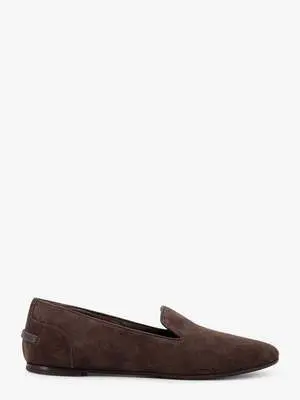 Brunello Cucinelli Suede Loafers With Monili Detail - Brown