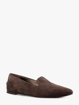Brunello Cucinelli Suede Loafers With Monili Detail - Brown