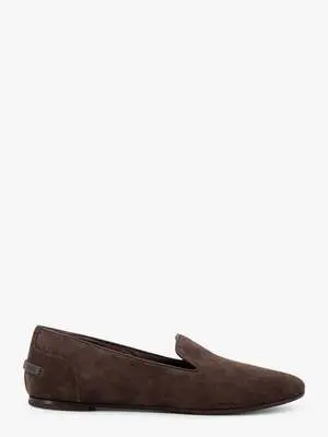 Brunello Cucinelli Suede Loafers With Monili Detail - Brown