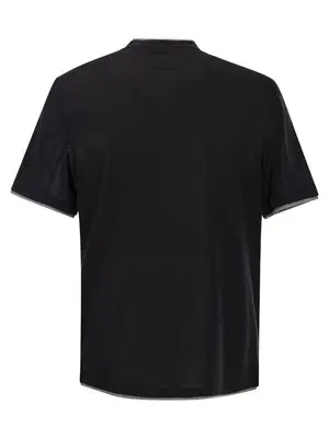 Brunello Cucinelli Silk And Cotton T-shirt - Black