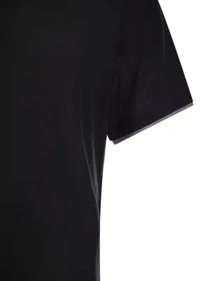 Brunello Cucinelli Silk And Cotton T-shirt - Black