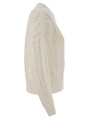 Brunello Cucinelli Cable & Mesh Jute And Cotton Jersey