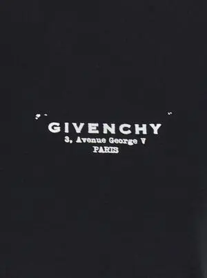 Givenchy Crewneck T-shirt With Logo Lettering On Front And Rear In Cotton - Black