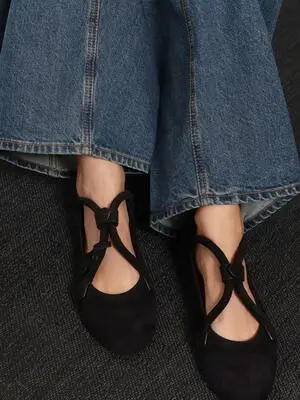 Alaïa Le Teckel Suede Ballet Flats - Multicolor