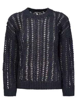 BRUNELLO CUCINELLI Brunello Cucinelli Women Cable & Mesh Jute And Cotton Jersey